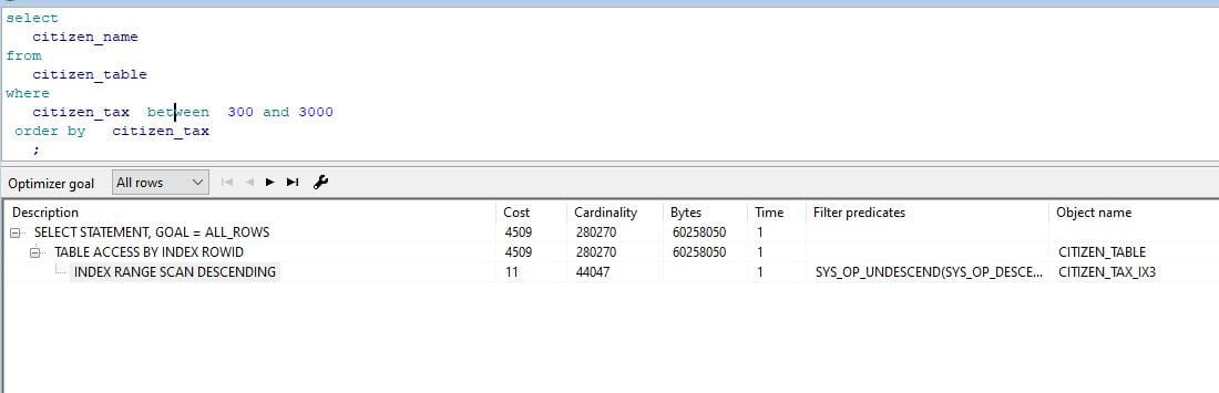 How to work Index Range Scan Oracle - Ennicode